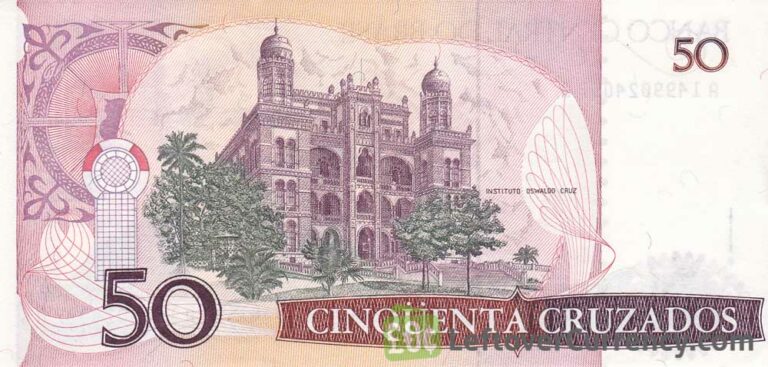50 Brazilian Cruzados banknote (Oswaldo Cruz) - Exchange yours today