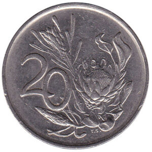 20 cents coin South Africa (large type) - Exchange yours for cash