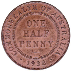 Australian one half penny coin - Exchange yours for cash today