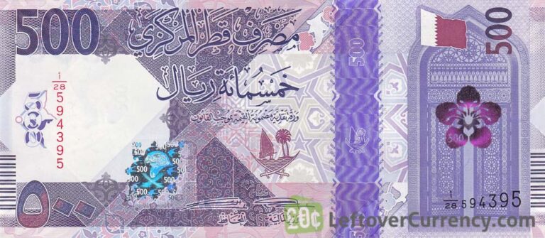 current Qatari Riyal banknotes - Exchange yours now