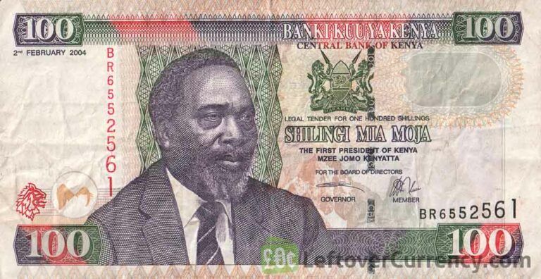Leftover Currency - easily exchange 100 Kenyan Shillings banknote (2004)