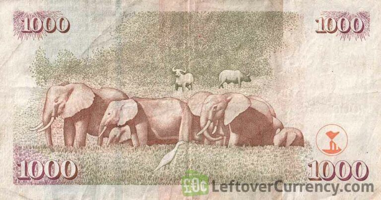 Leftover Currency - easily exchange 1000 Kenyan Shillings banknote (2003)