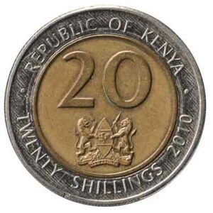 Leftover Currency - easily exchange 20 Kenyan Shillings coin (2010)
