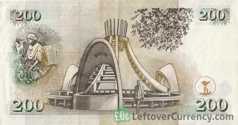 Leftover Currency - easily exchange 200 Kenyan Shillings banknote (1996)