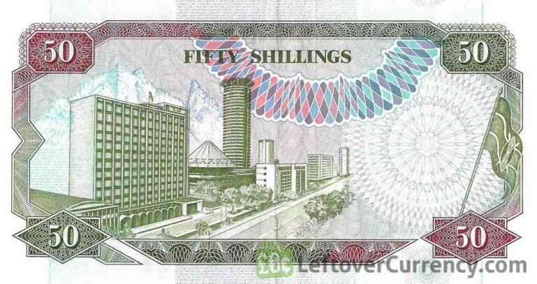 Leftover Currency - easily exchange 50 Kenyan Shillings banknote (1990)