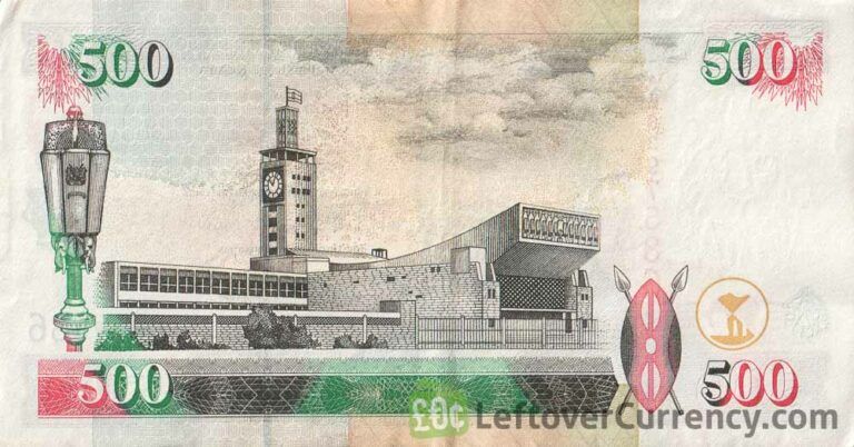 Leftover Currency - easily exchange 500 Kenyan Shillings banknote (1995)