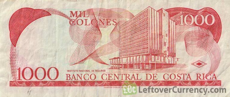 Leftover Currency - easily exchange 1000 Costa Rican Colones banknote ...