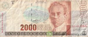 Leftover Currency - easily exchange 2000 Costa Rican Colones banknote ...