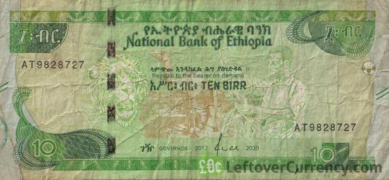 Leftover Currency - easily exchange 10 Ethiopian Birr banknote (camel)