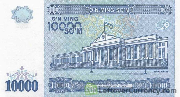 10000 Uzbekistani Som banknote - Exchange yours for cash!