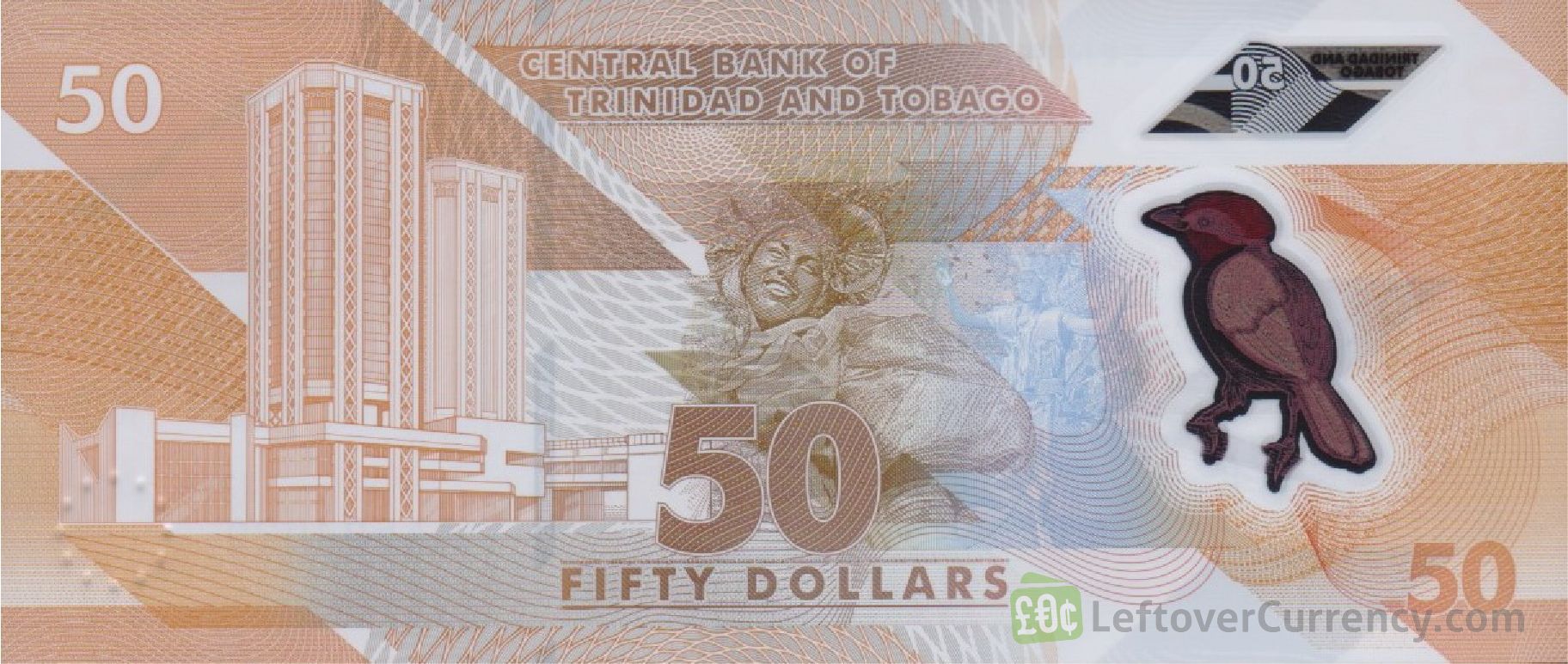 50 Trinidad and Tobago Dollars polymer note - Exchange today
