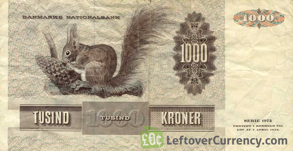 1000 Danish Kroner (Gyllembourg-Ehrensvard) - exchange yours
