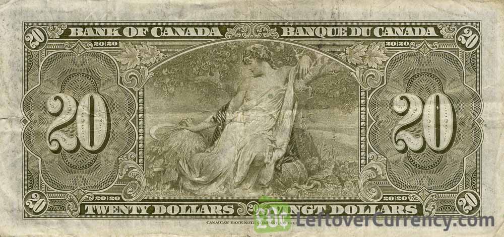 20 Canadian Dollars series 1937 - Exchange yours for cash today