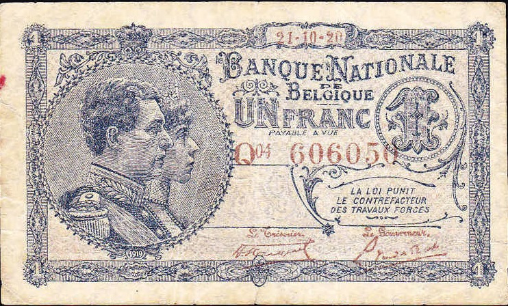 1 Belgian Franc (Série Nationale) - Exchange yours for cash