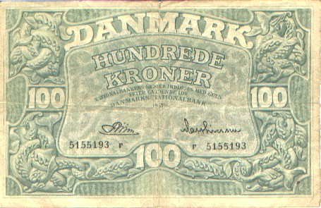 100 Danish Kroner (Bridges of Denmark series) - exchange yours