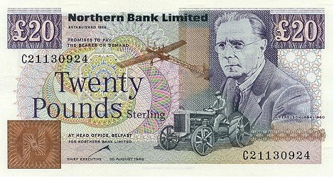 Northern Bank 20 Pounds (series 1988-1996) - exchange yours today