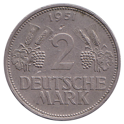 2 Deutsche Marks coin (type 1951) - Exchange yours for cash today