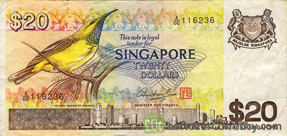 20 Singapore Dollars (Bird series) - Exchange yours for cash