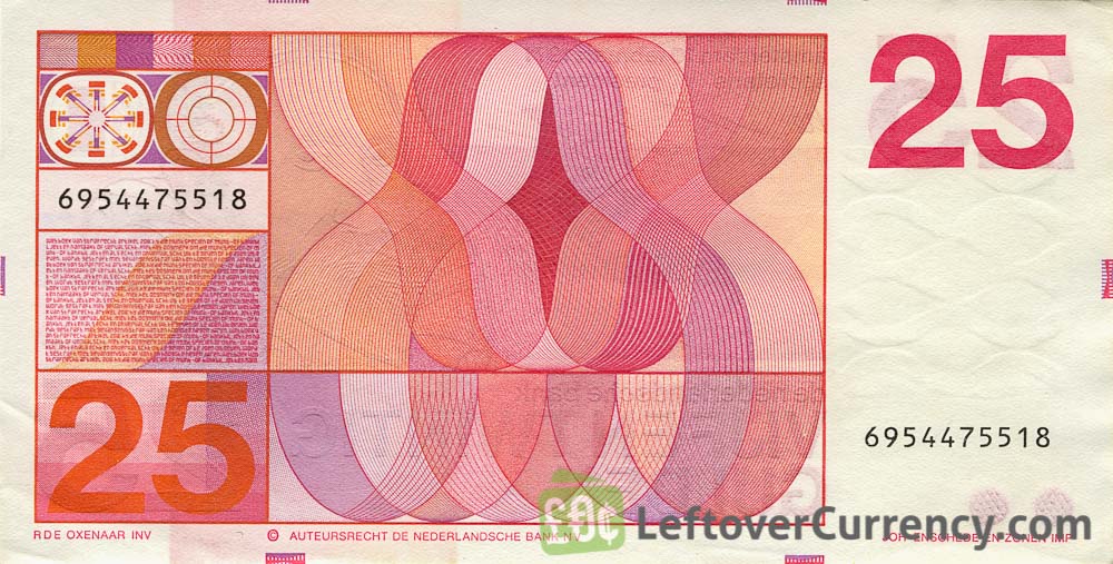 25 Dutch Guilders (Sweelinck 1971) - Exchange yours for cash