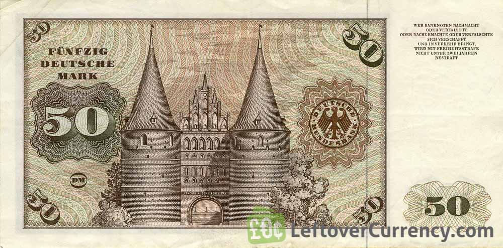 50 Deutsche Marks (Holsten Tower Gate) - Exchange yours for cash