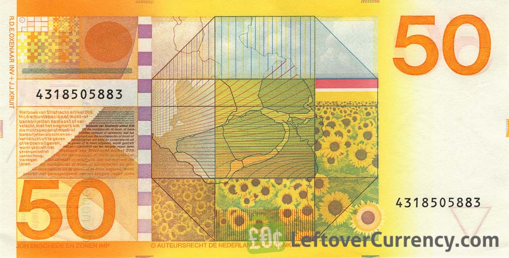 50 Dutch Guilders (Sunflower 1982) - Exchange yours for cash