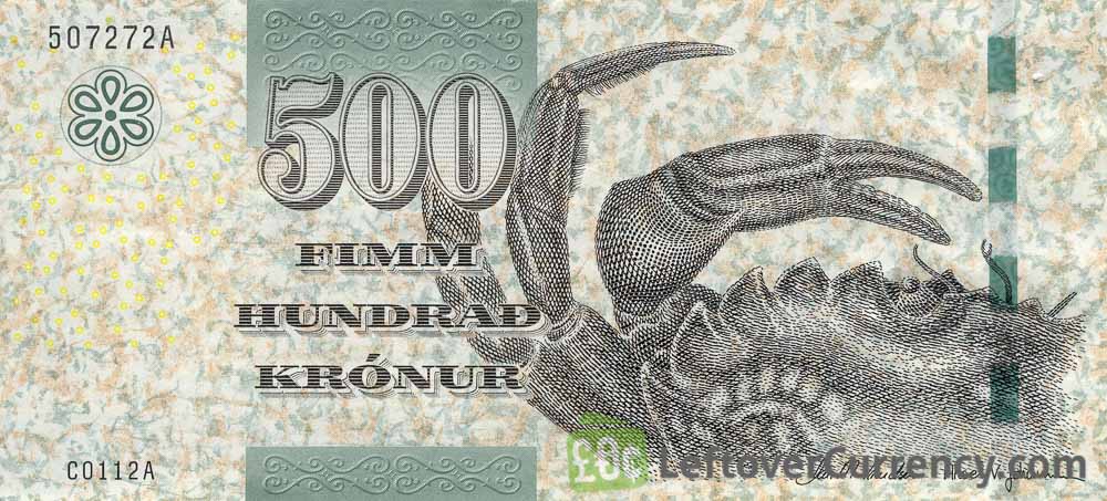 500 Faroese Kronur (Beach crab's claw) - Exchange yours for cash