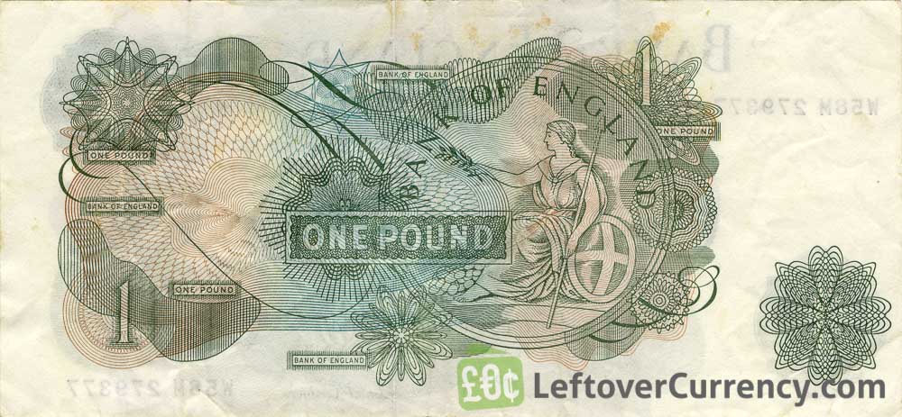 Bank of England 1 Pound (portrait type) - exchange yours