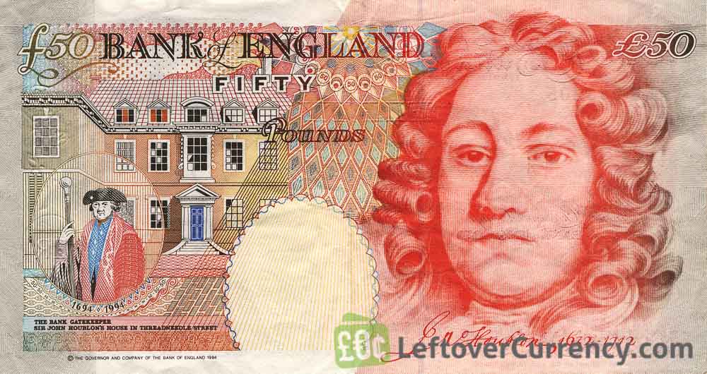 Bank of England 50 Pounds (Sir John Houblon) - exchange yours