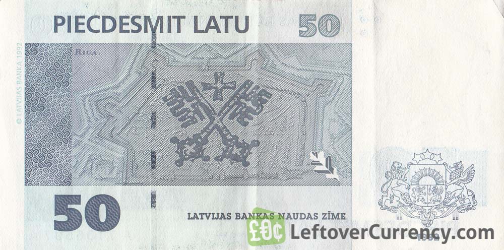 50 Latvian Latu banknote - Exchange yours for cash today