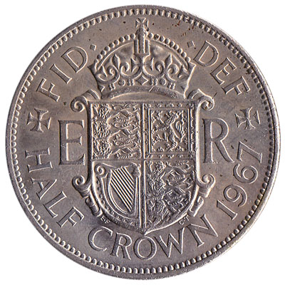 British predecimal half crown coin - Exchange yours for cash today