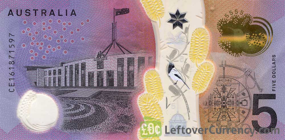 5 Australian Dollars banknote series 2016 - Exchange yours today