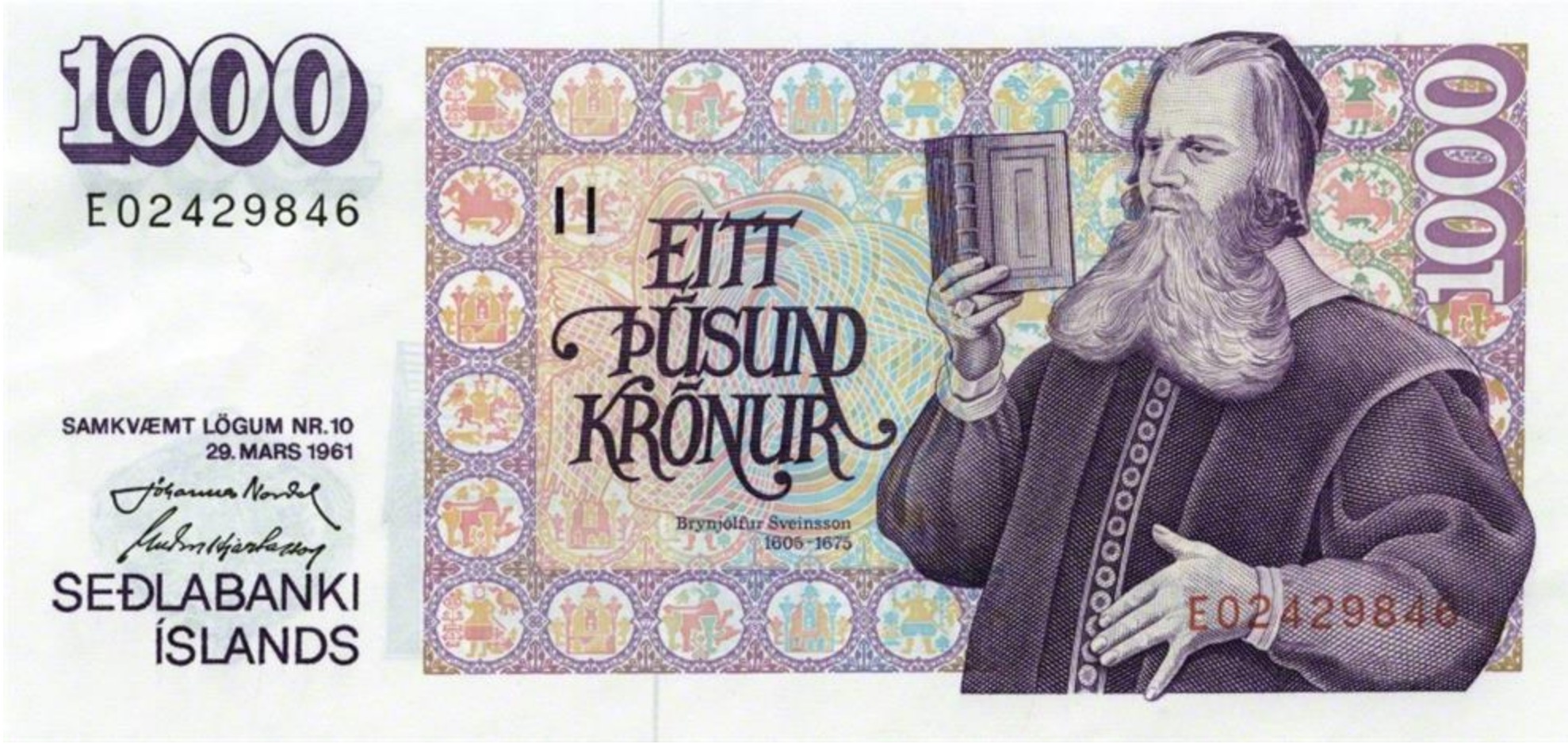 1000 Icelandic Kronur banknote (1961 & 1986) - Exchange yours for cash