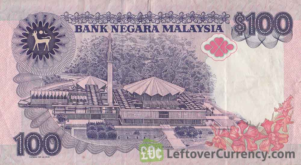 100 Malaysian Ringgit (2nd series 1986) - Exchange yours for cash