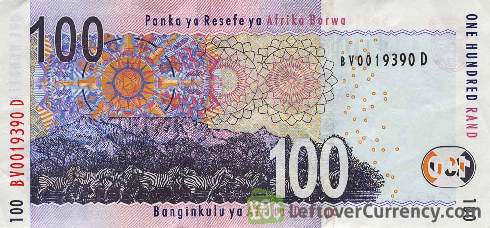 100 South African Rand banknote (Buffalo type 2005) - Exchange yours