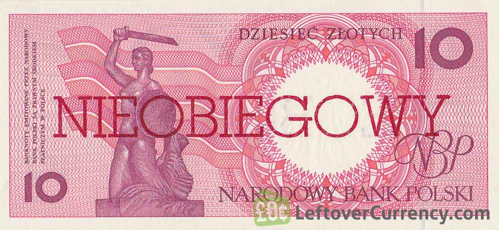 10 Polish Zlotych banknote Nieobiegowy - Exchange yours for cash today