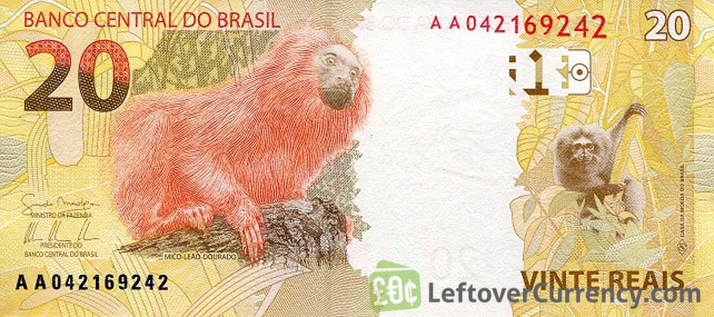 20 Brazilian Reais banknote 2010 issue - Exchange yours for cash today