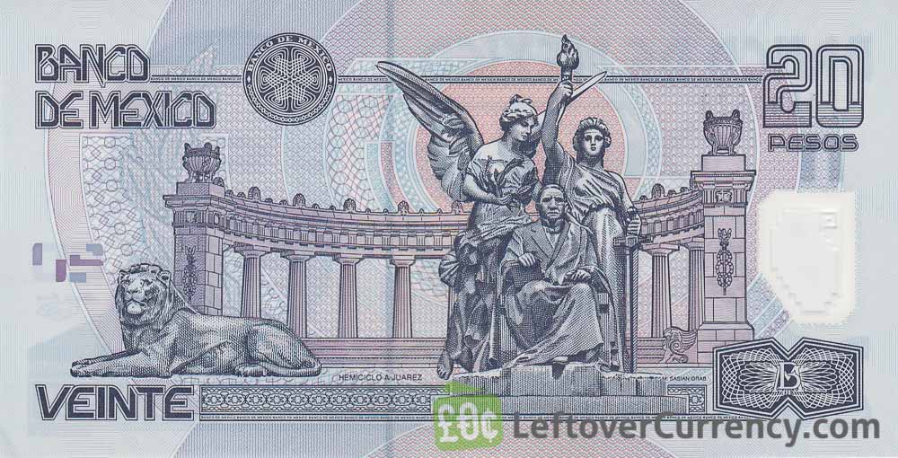 20 Mexican Pesos polymer banknote (Series D) - Exchange yours today