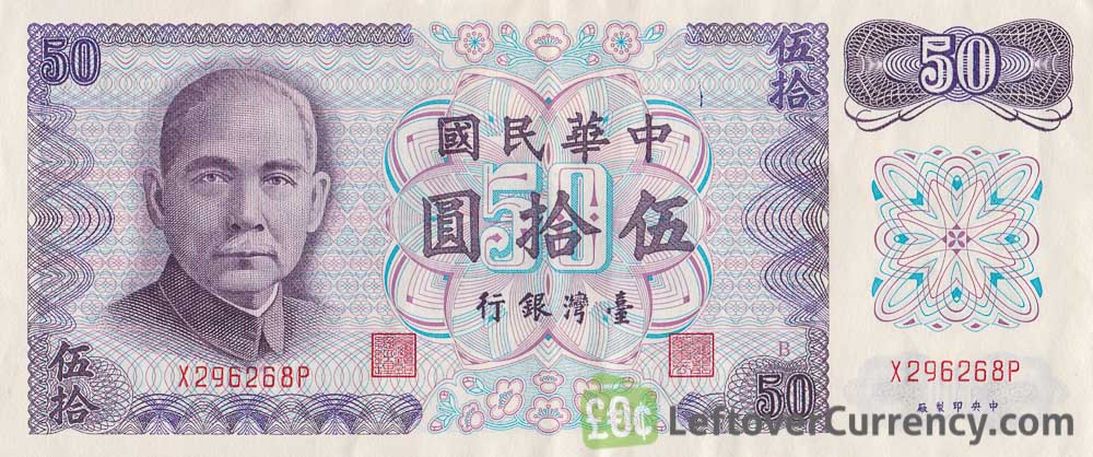 50 New Taiwan Dollars banknote (Chung-Shan Building) - Exchange yours