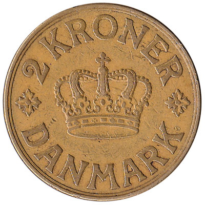 2 Danish Kroner coin Christian X - Exchange yours for cash today