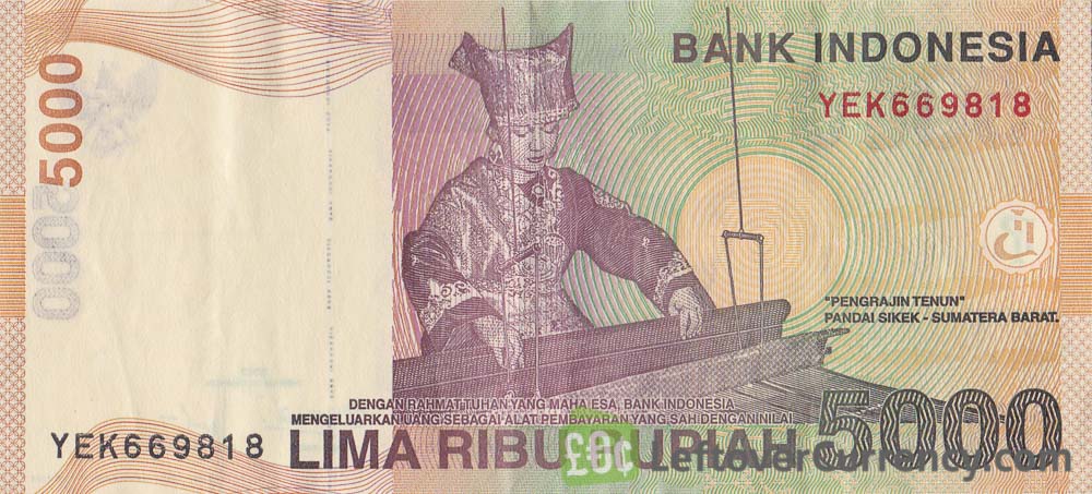 5000 Indonesian Rupiah note Tuanku Imam Bonjol - Exchange yours today