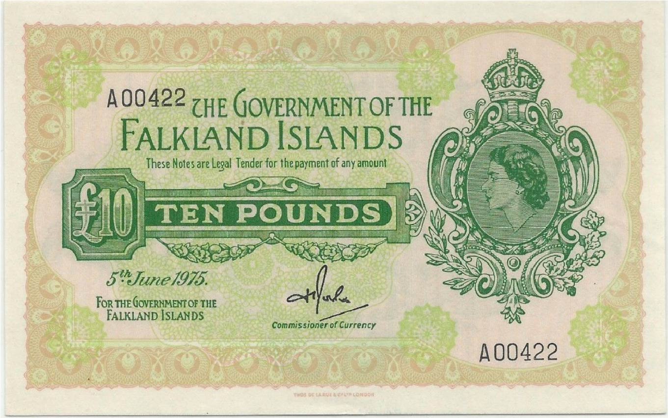 10 Pounds banknote Falkland Islands 1975-1982 - Exchange yours today