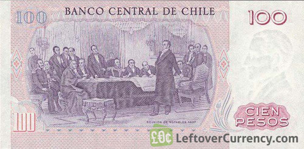 100 Chilean Pesos banknote (Diego Portales) - Exchange yours for cash