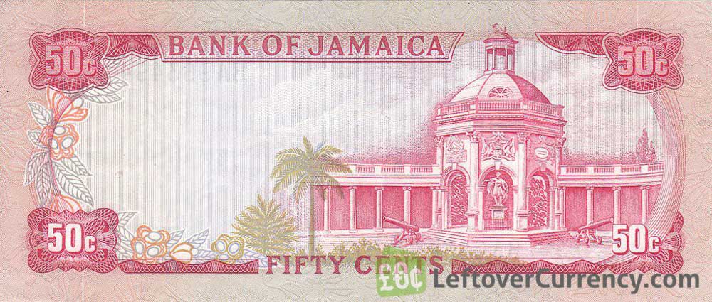 50 cents Jamaican Dollars banknote Marcus Garvey - Exchange for cash