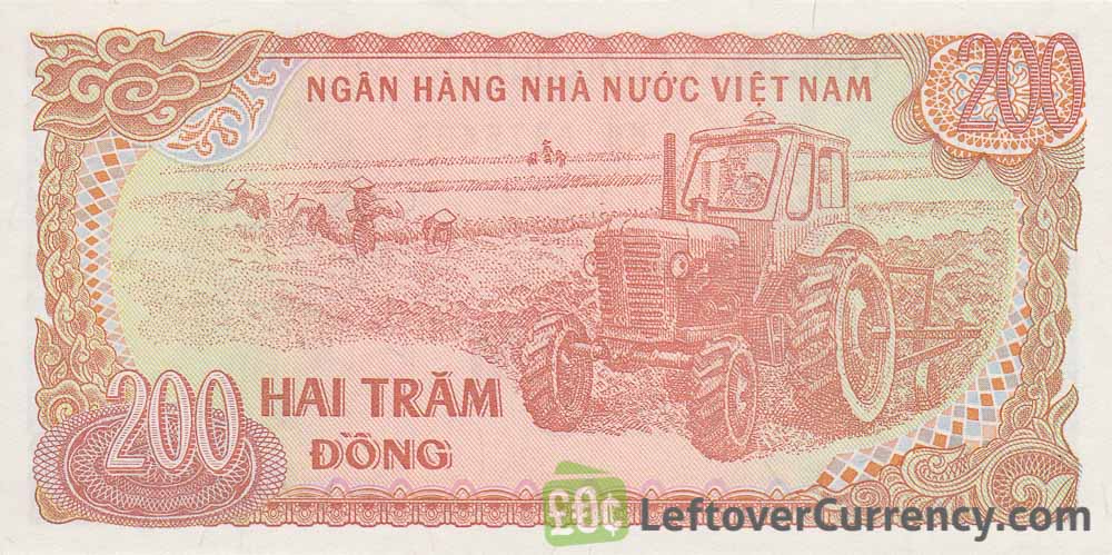 200 Vietnamese Dong banknote type 1987 - Exchange yours for cash today