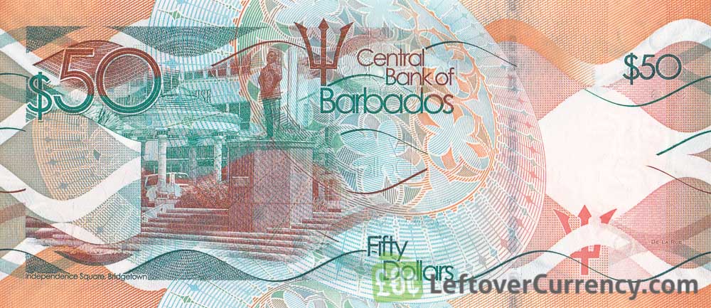 50 Barbados dollars banknote (Independence Square) - Exchange yours