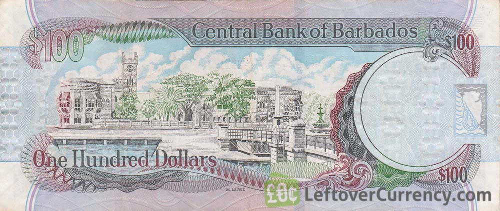 100 Barbados Dollars note (National Heroes Square) - Exchange yours