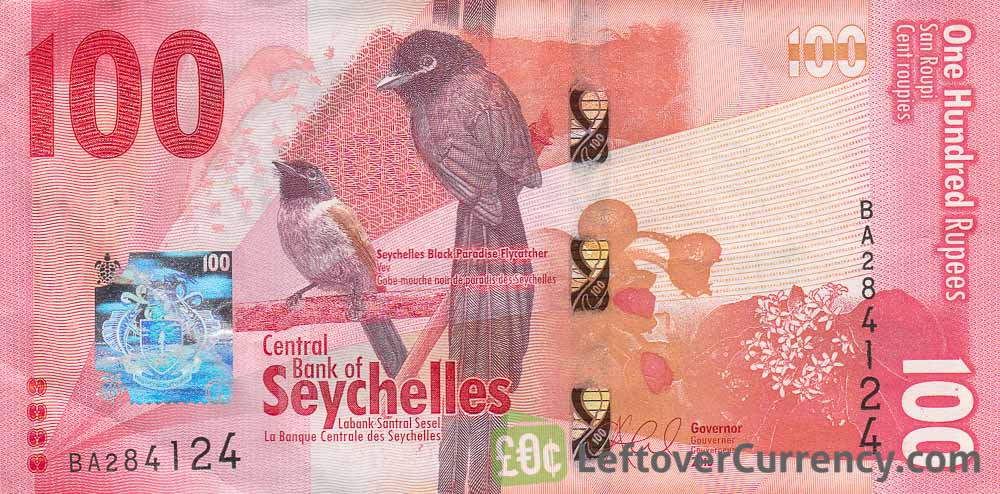 100 Seychelles Rupees banknote - Exchange yours for cash today