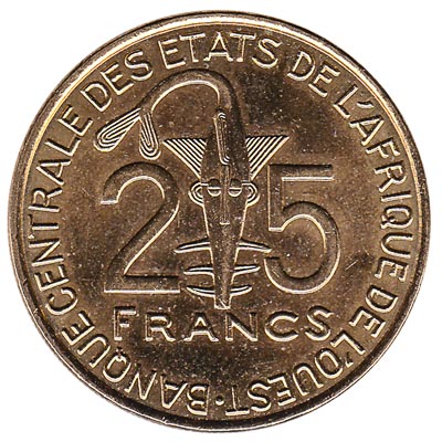 25 FCFA coin West Africa - Exchange yours for cash today