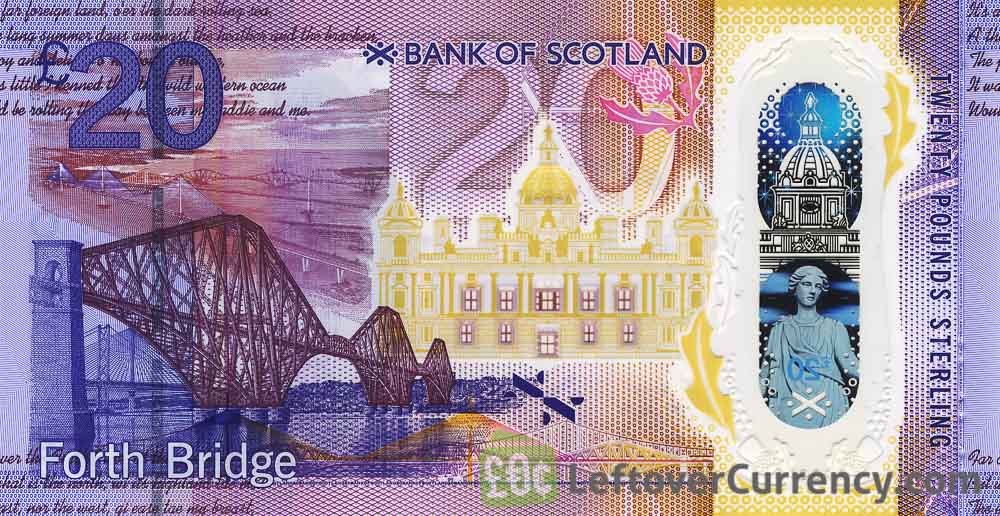 Bank of Scotland 20 Pounds banknote (polymer) - Exchange yours