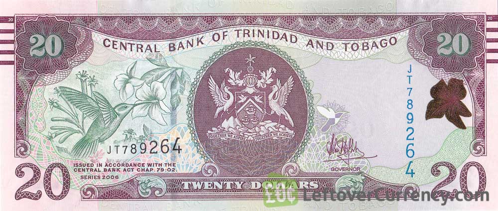 20 Trinidad and Tobago Dollars banknote - Exchange yours for cash